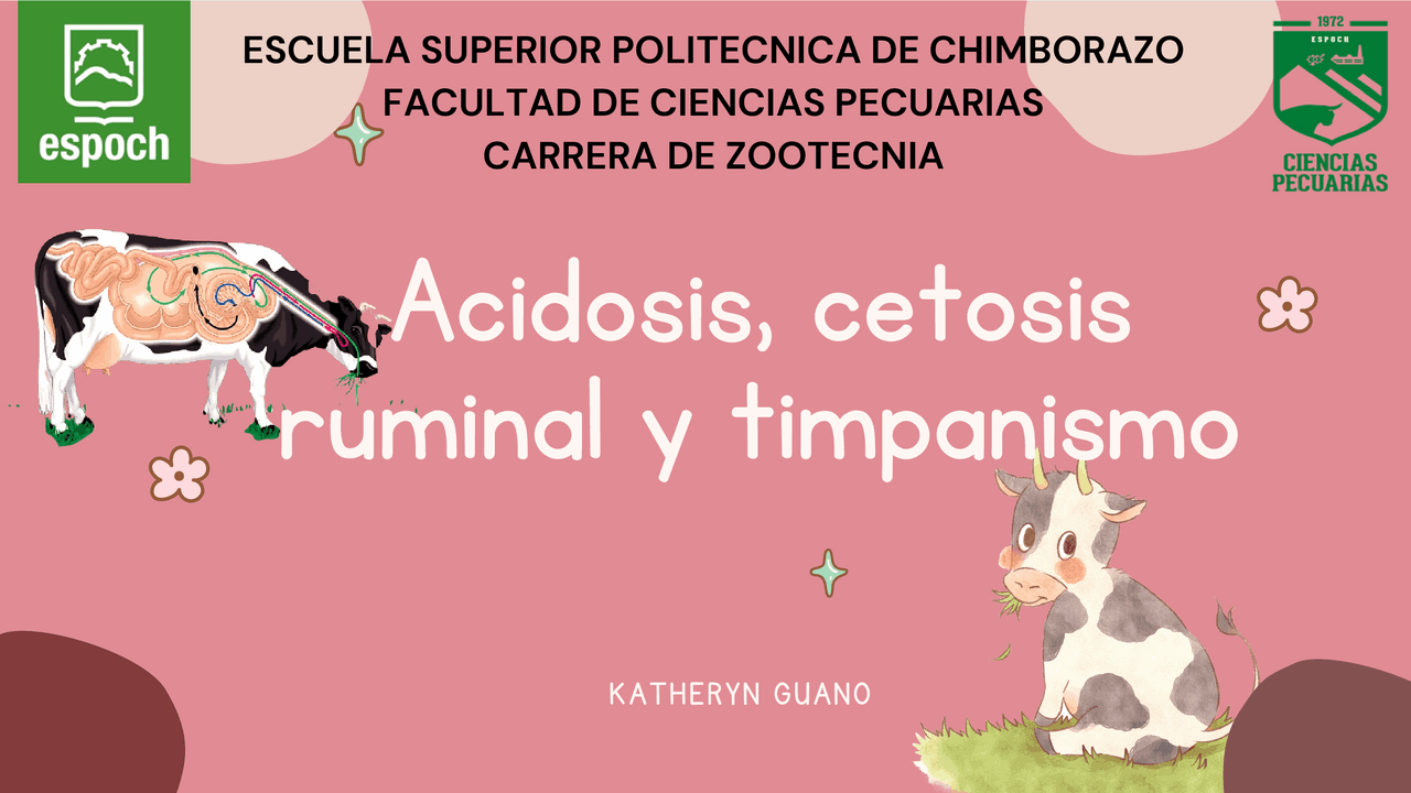 Acidosis, cetosis y timpanismo ruminal | Diapositivas de Fisiología ...