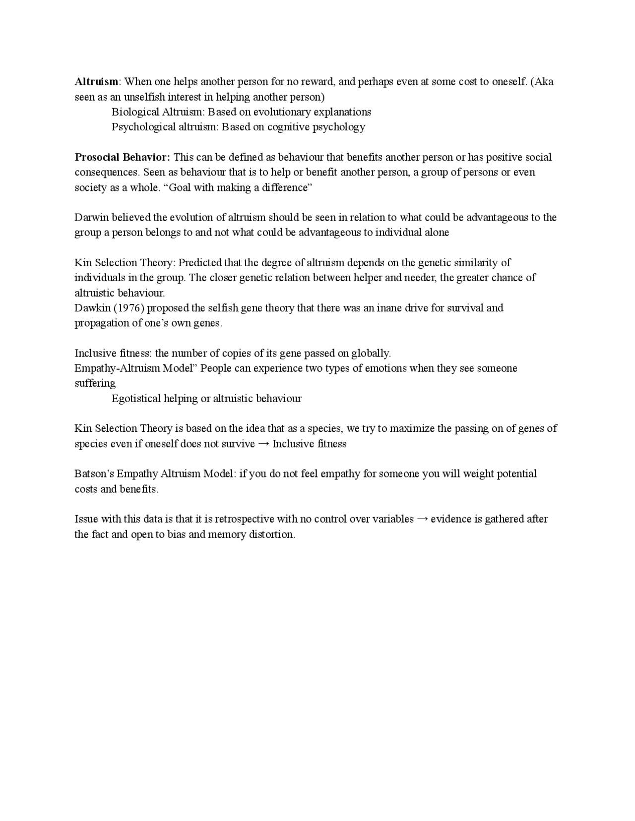 IB Psychology - Human Relations Social Responsibiliity - Docsity