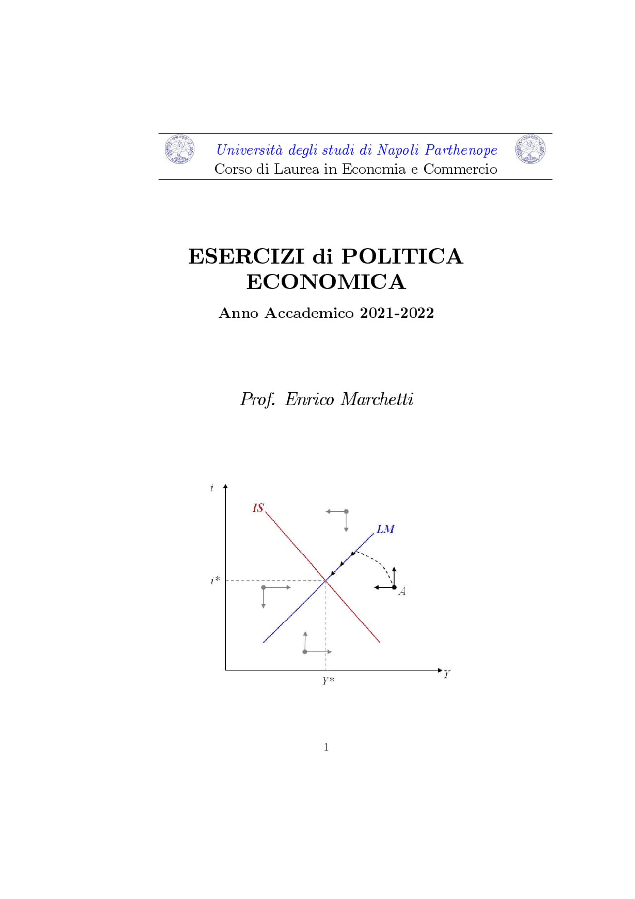 Eserciziario 2021/2022 - Docsity