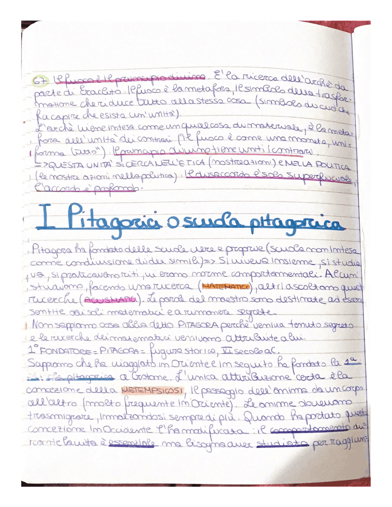 Appunti Sui Pitagorici Docsity