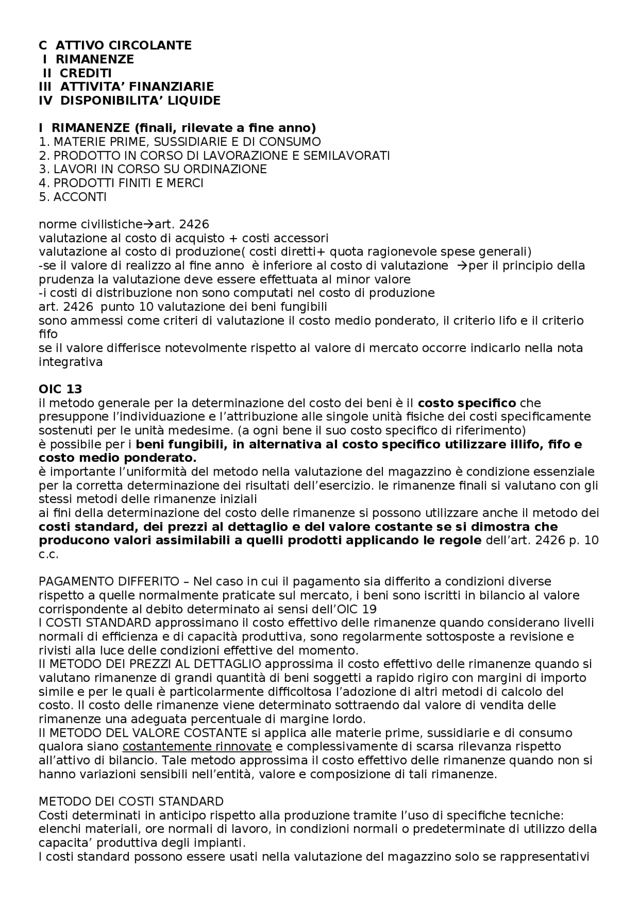 Analisi Di Bilancio E Principi Contabili Docsity
