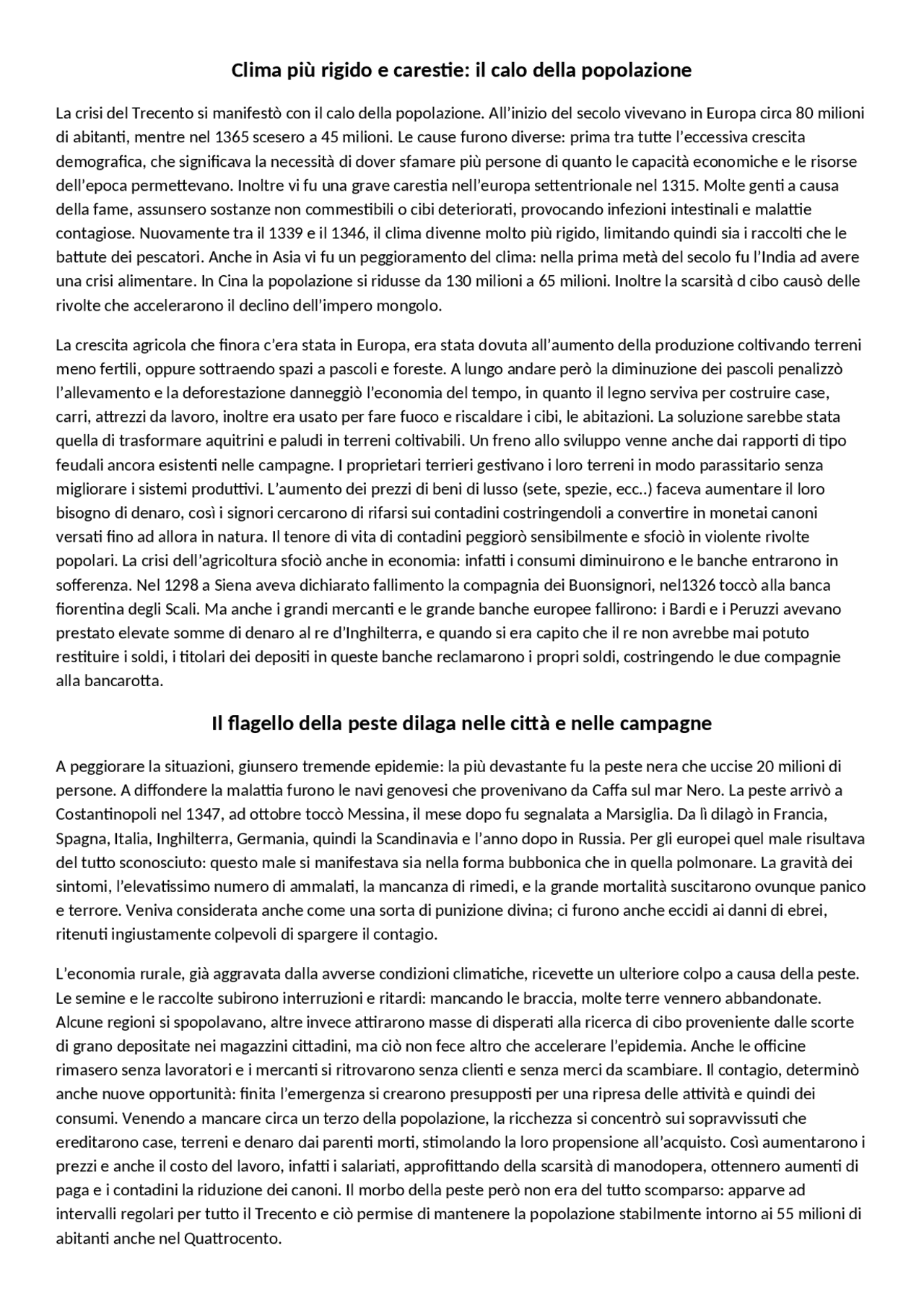 Riassunto Breve E Schematizzato Docsity