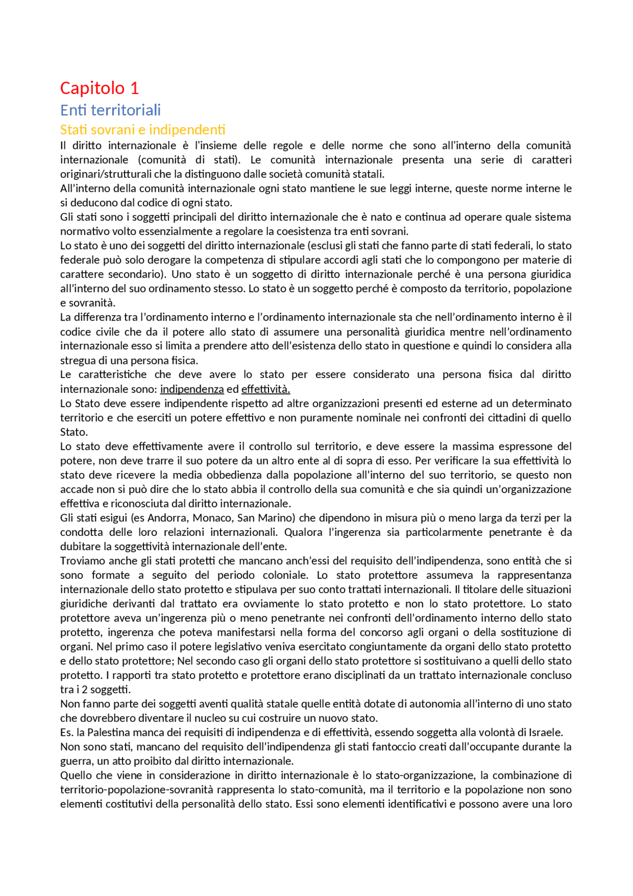 Riassunto Libro Diritto Internazionale Docsity