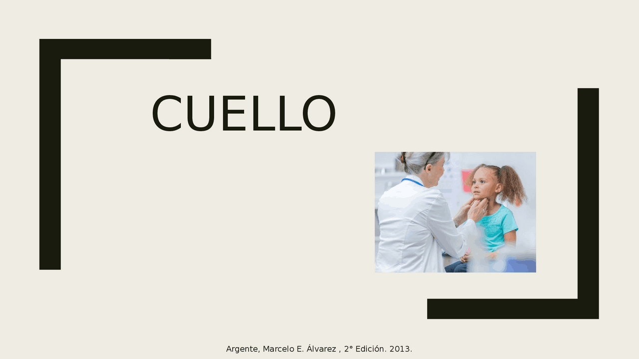Semiologia sobre cuello y como examinarlo - Docsity
