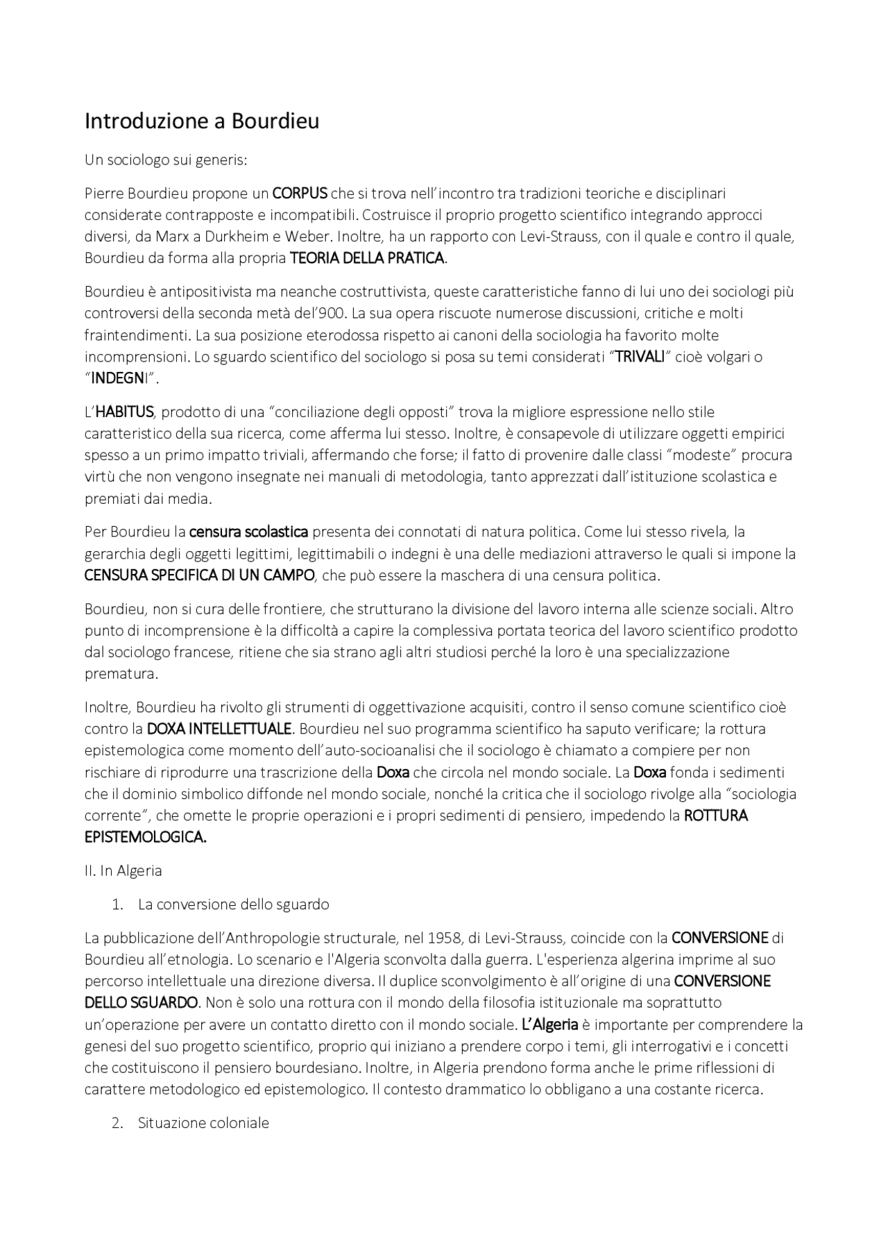 Riassunto Introduzione A Bourdieu Docsity