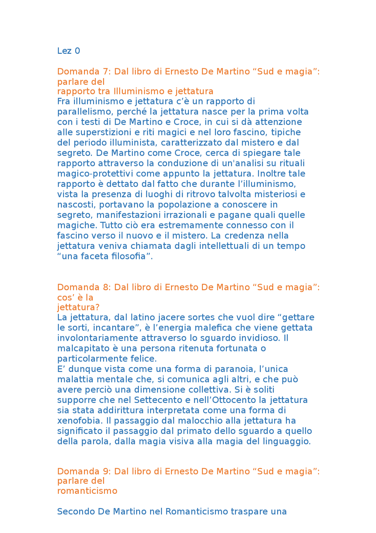 Discipline Demoetnoantropologiche Risposte Aperte Superato Docsity