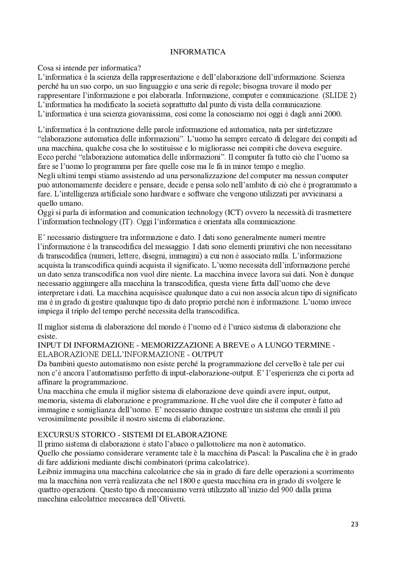 Informatica Parte 1 Docsity