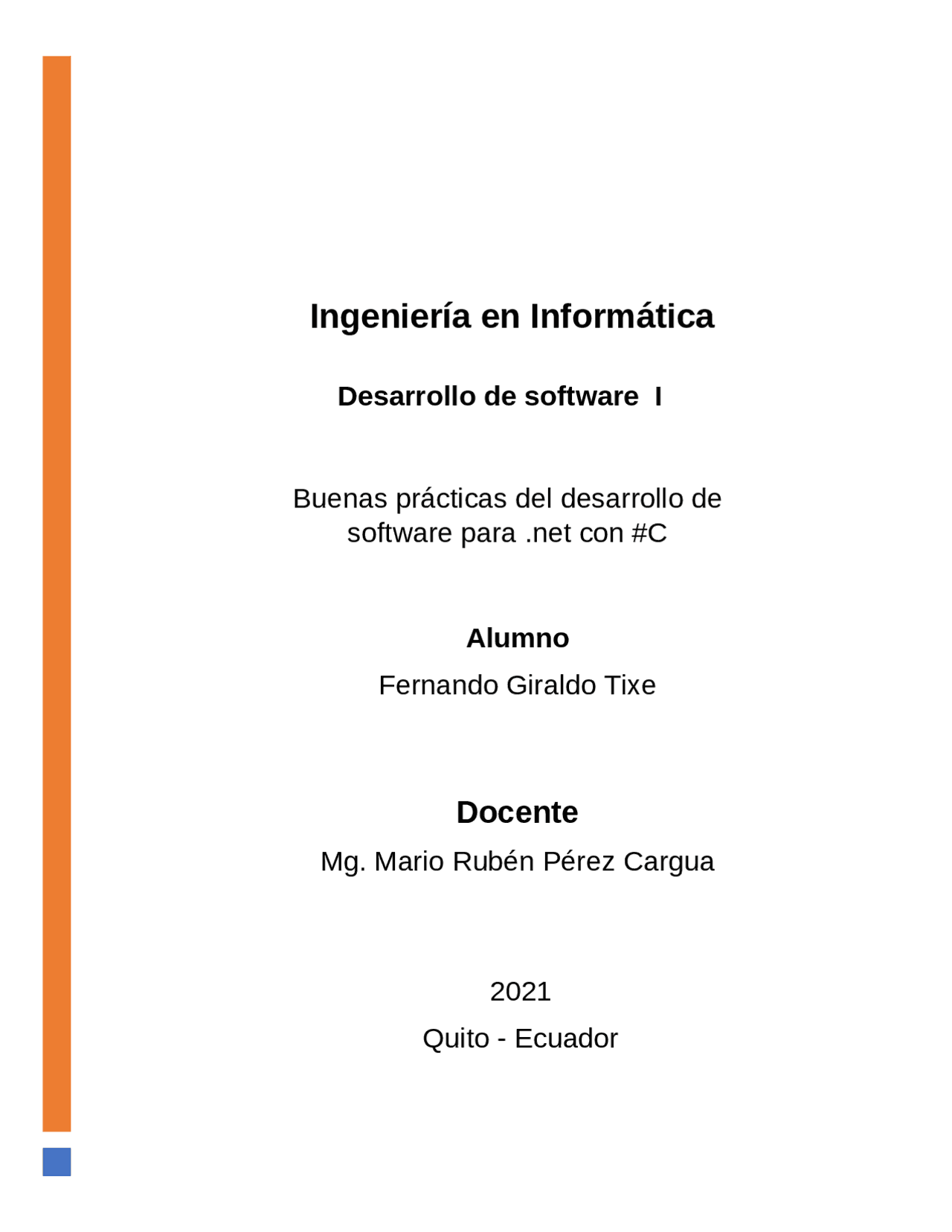 Buenas Prácticas Para El Desarrollo De Software Docsity