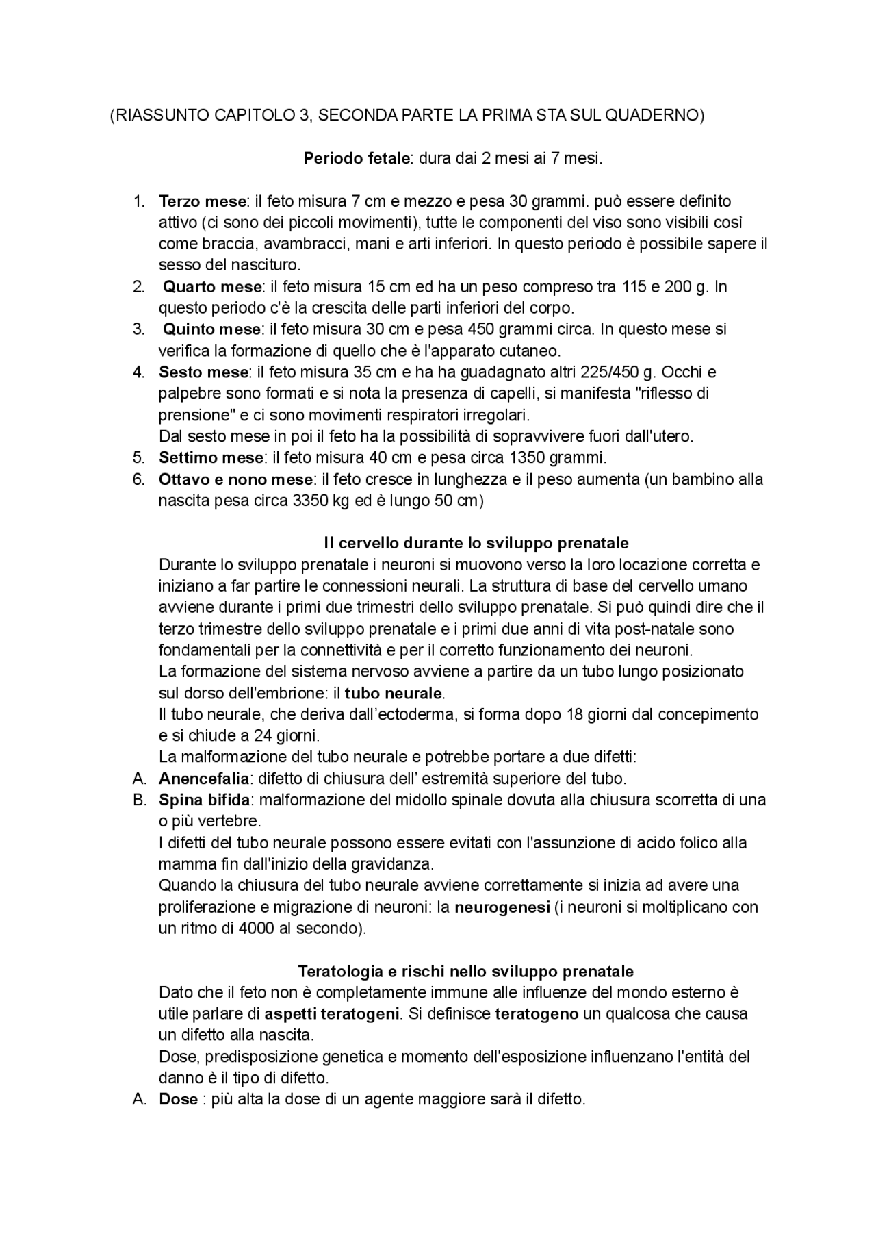 Riassunto Cap3 Psico Dello Sviluppo Docsity