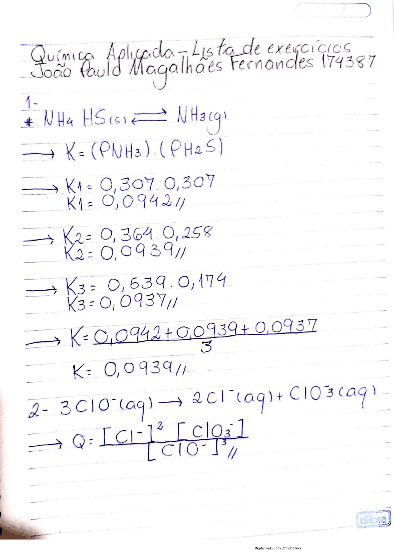 Exercícios Resolvidos De Química Exercícios Química Docsity