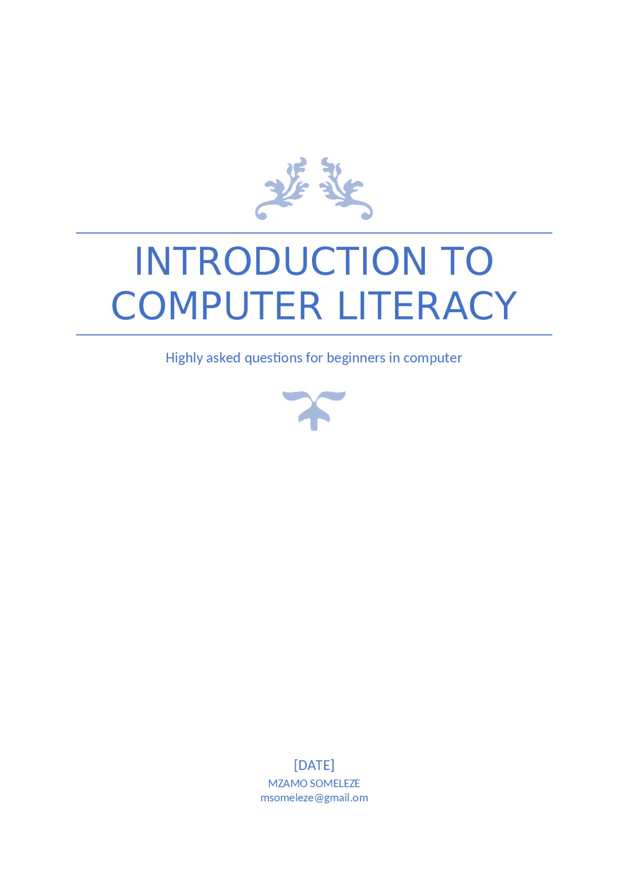 Exercise In Computer Module Docsity