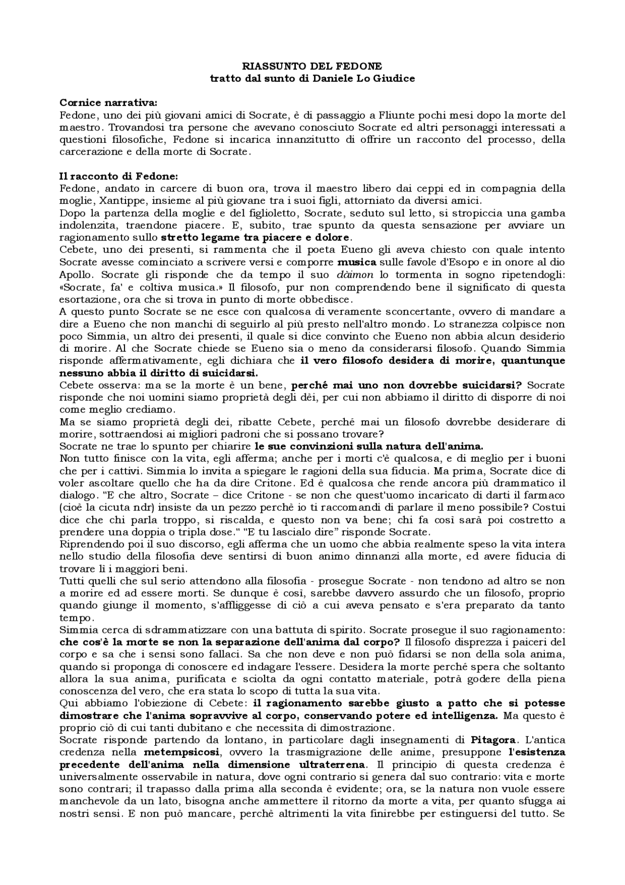 Struttura Del Fedone Docsity