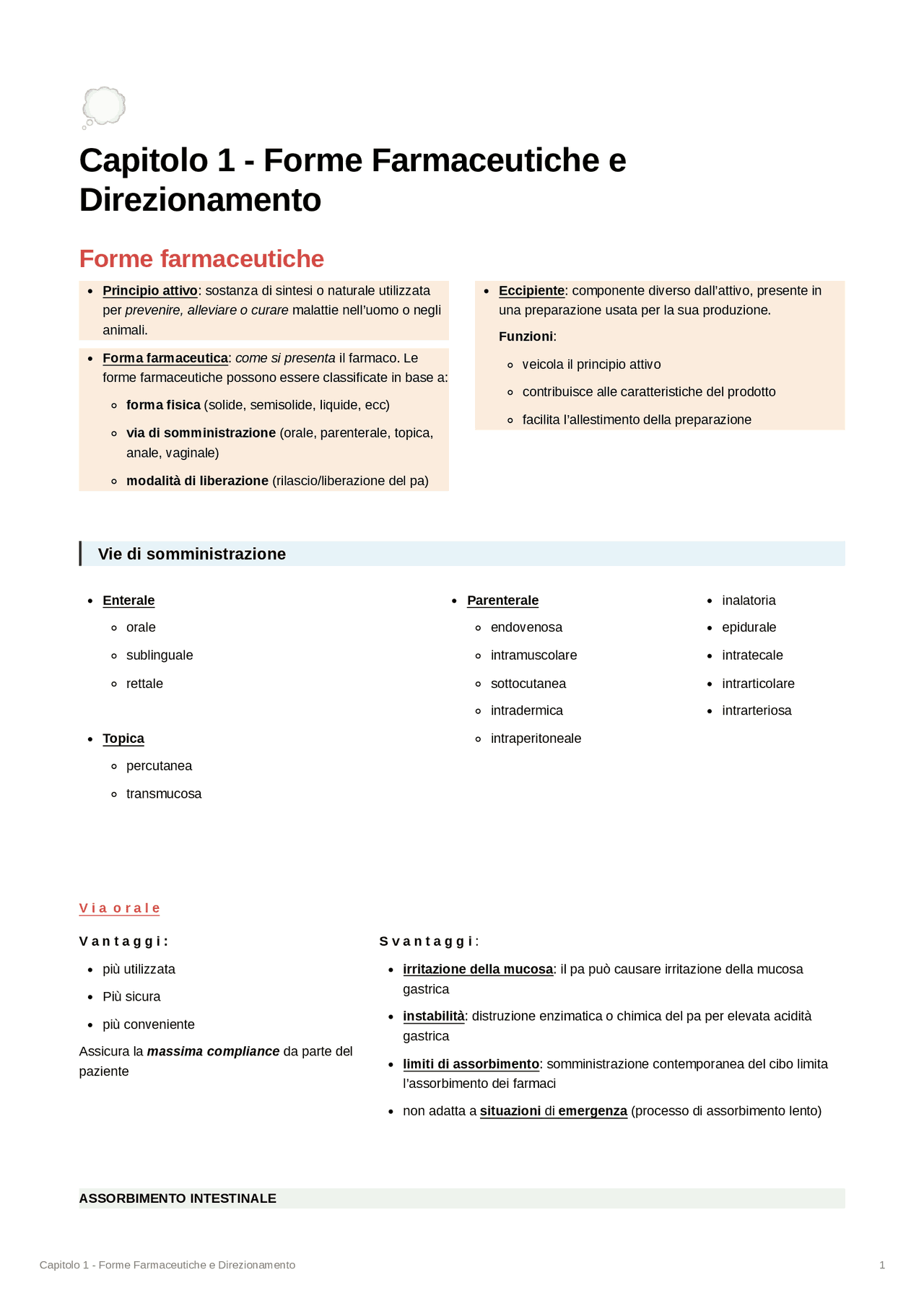 Forme Farmaceutiche e Direzionamento dei Farmaci | Sbobinature di ...