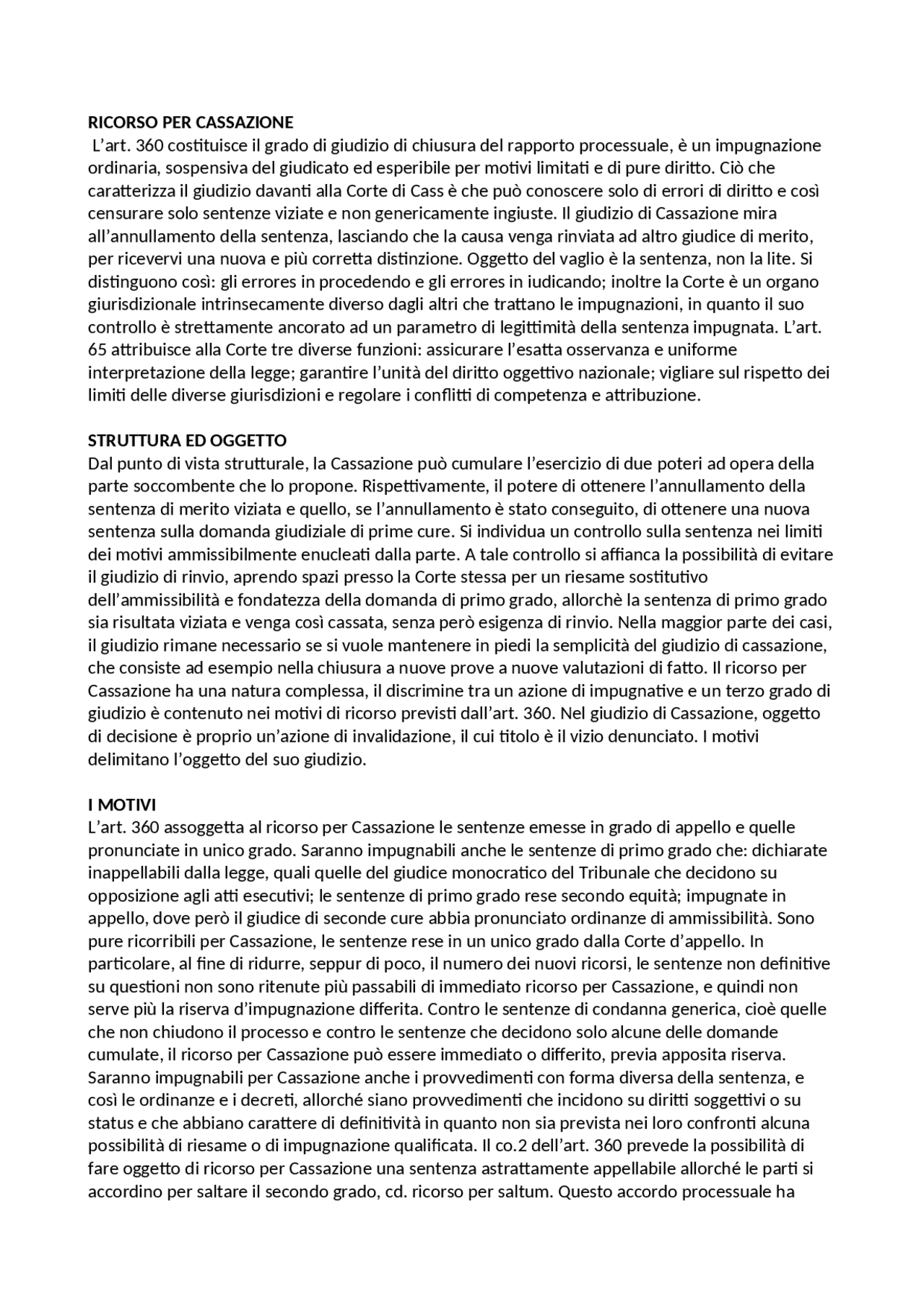 Cassazione Rinvio E Ricorso Docsity