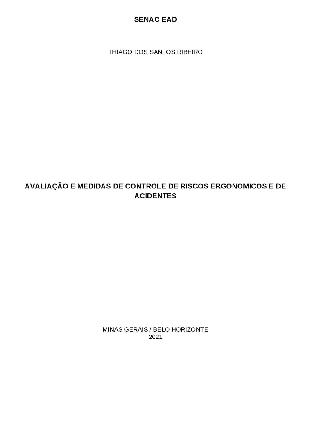 Avaliacao E Medidas De Controle De Riscos Ergonomicos Docsity