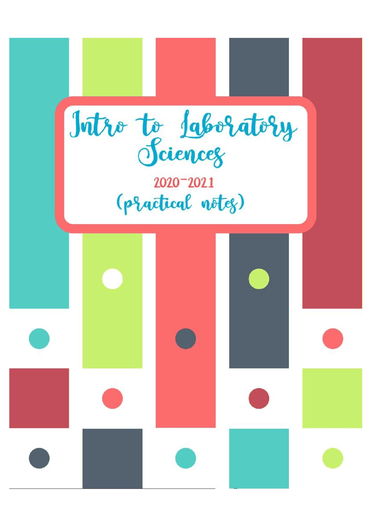 Biology - Introduction to Laboratory Science - Practicals - Colorful ...