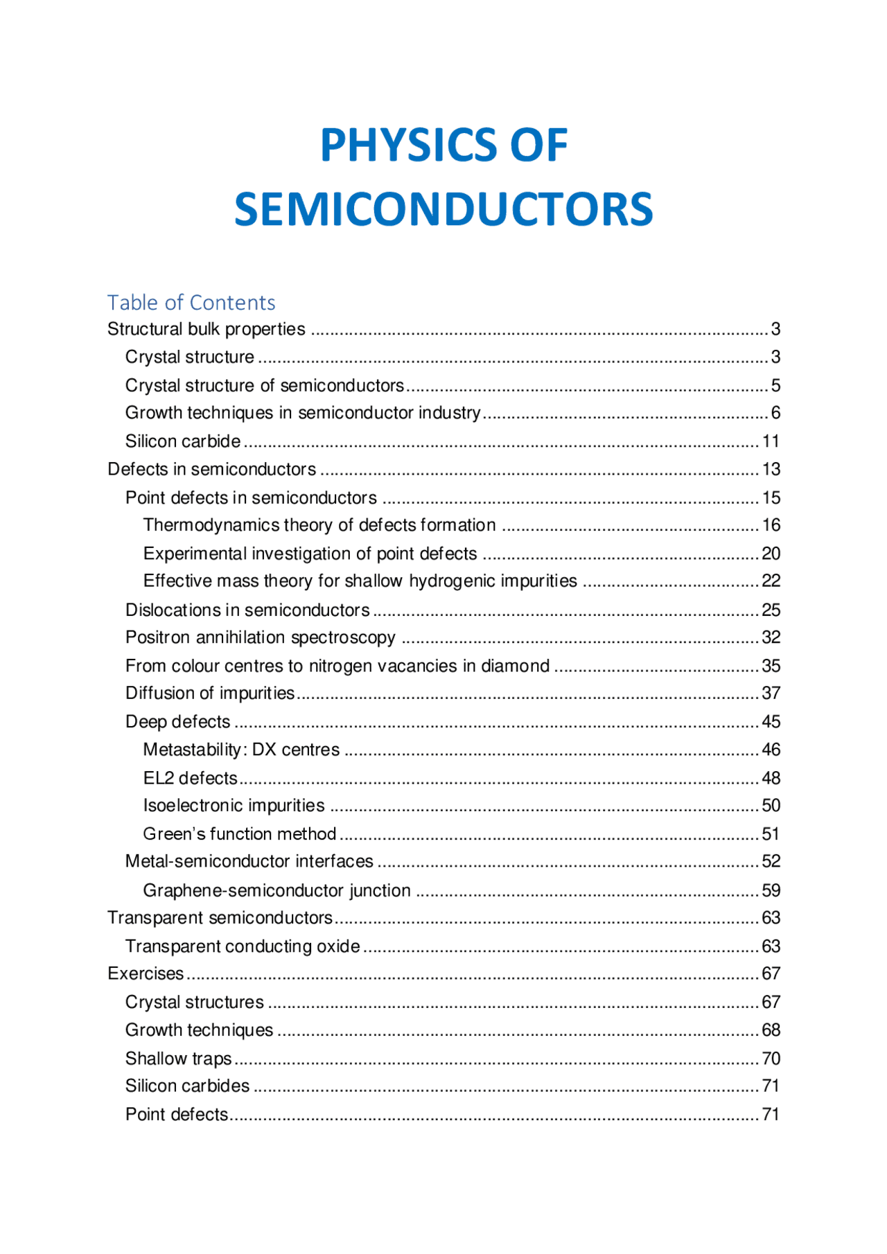 Physics of Semiconductors - Docsity