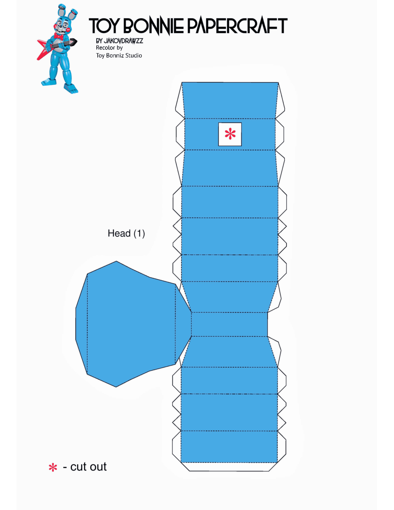 Bonnie fnaf 2 papercraft glosy | Esquemas y mapas conceptuales de Artes ...