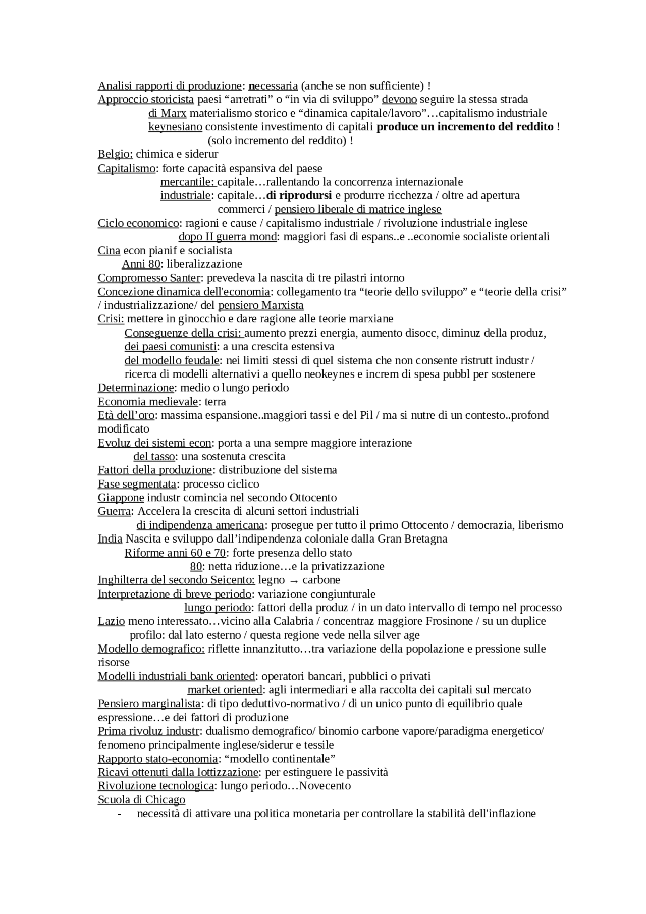 Quiz Storia Economica Prove Desame Di Storia Economica Docsity