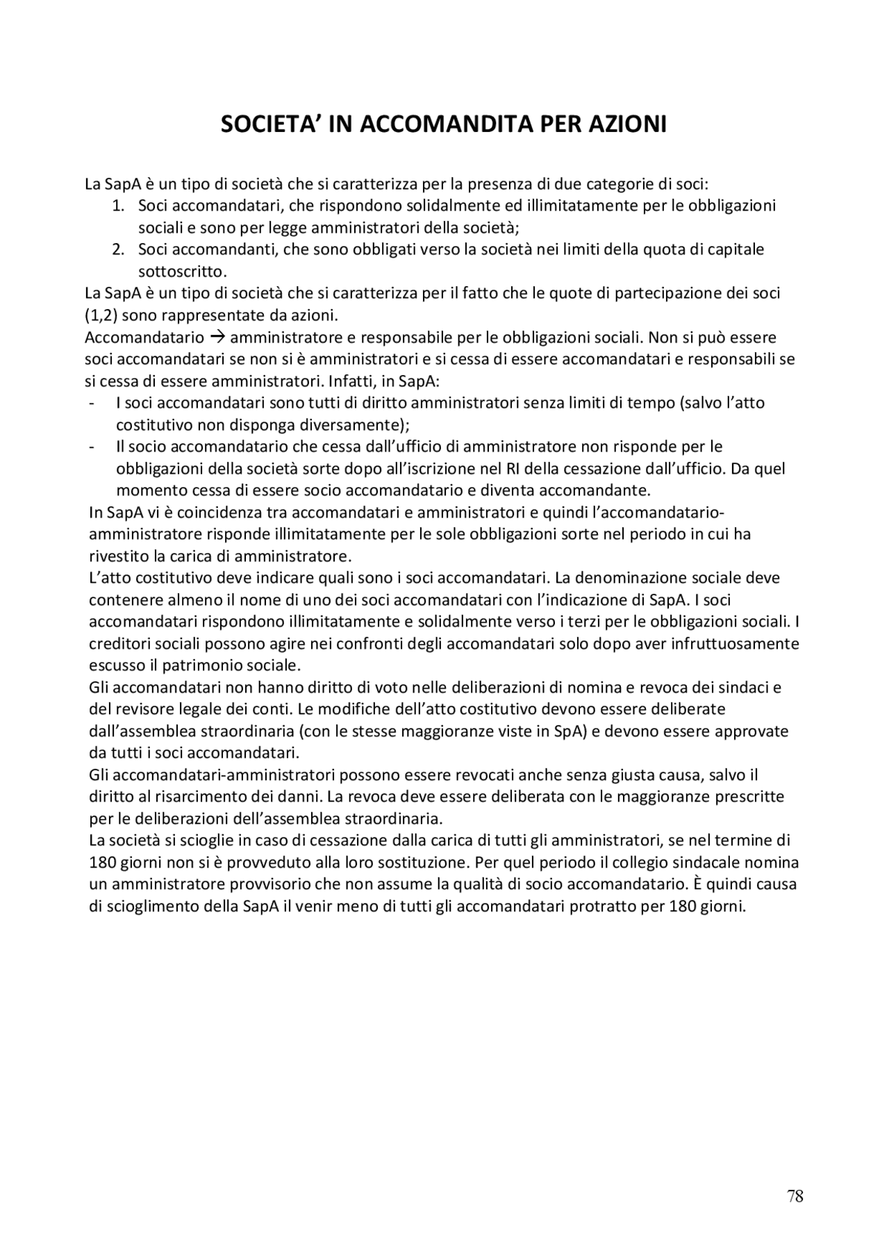 Società In Accomandita Semplice Docsity