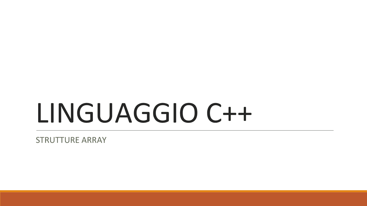 Programmazione C++ strutture fondamentali - Docsity