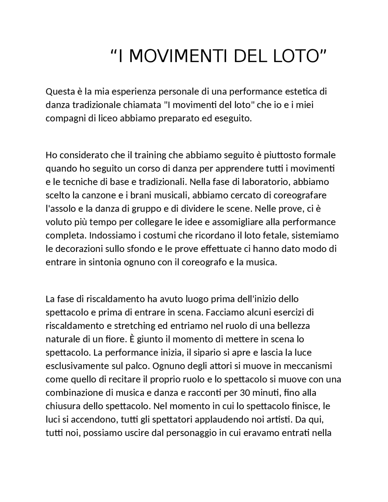 Dispense Teorie E Tecniche Della Performance Docsity