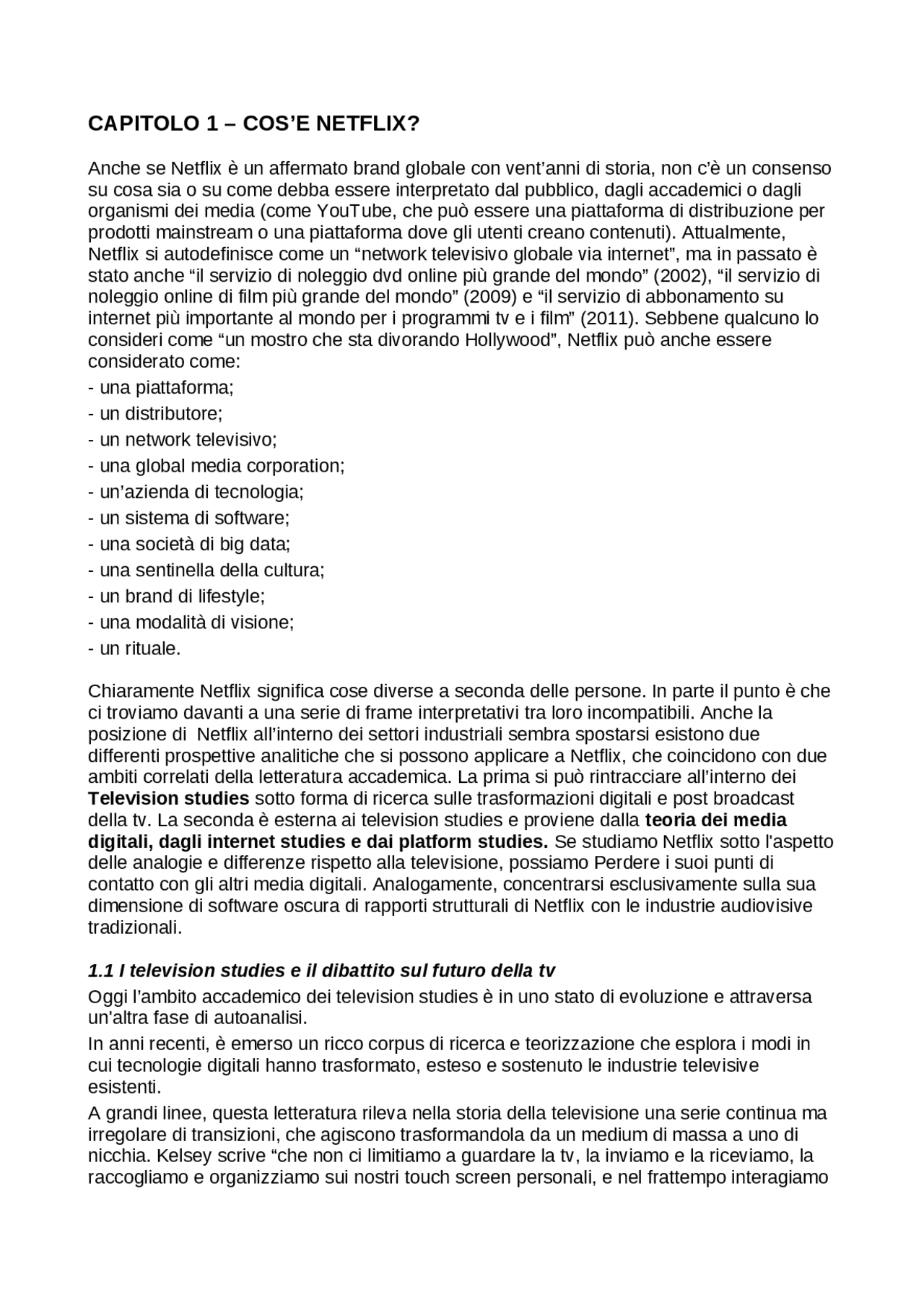 Riassunto Netflix Nations Docsity