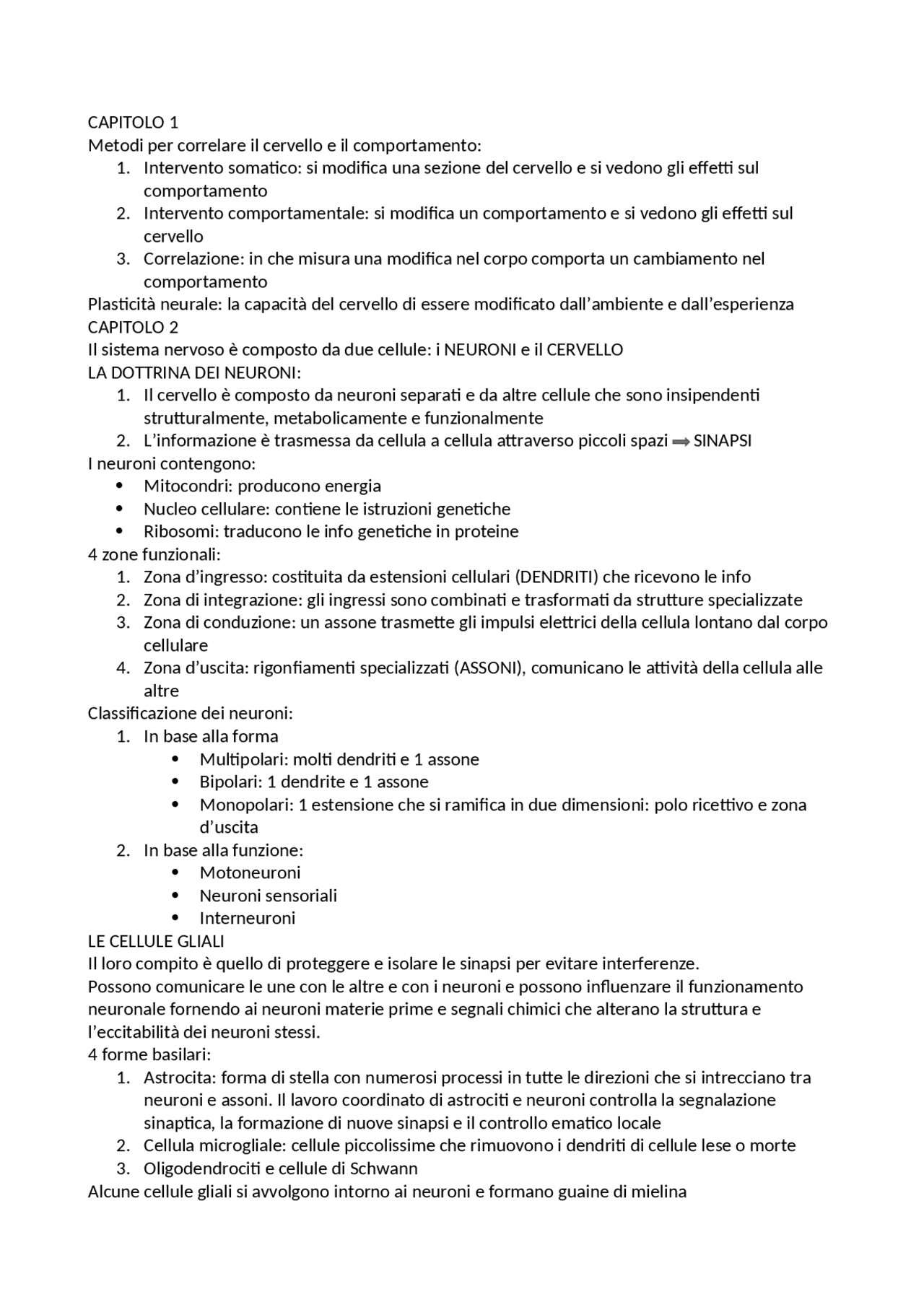 Riassunti Psicologia Fisiologica Docsity