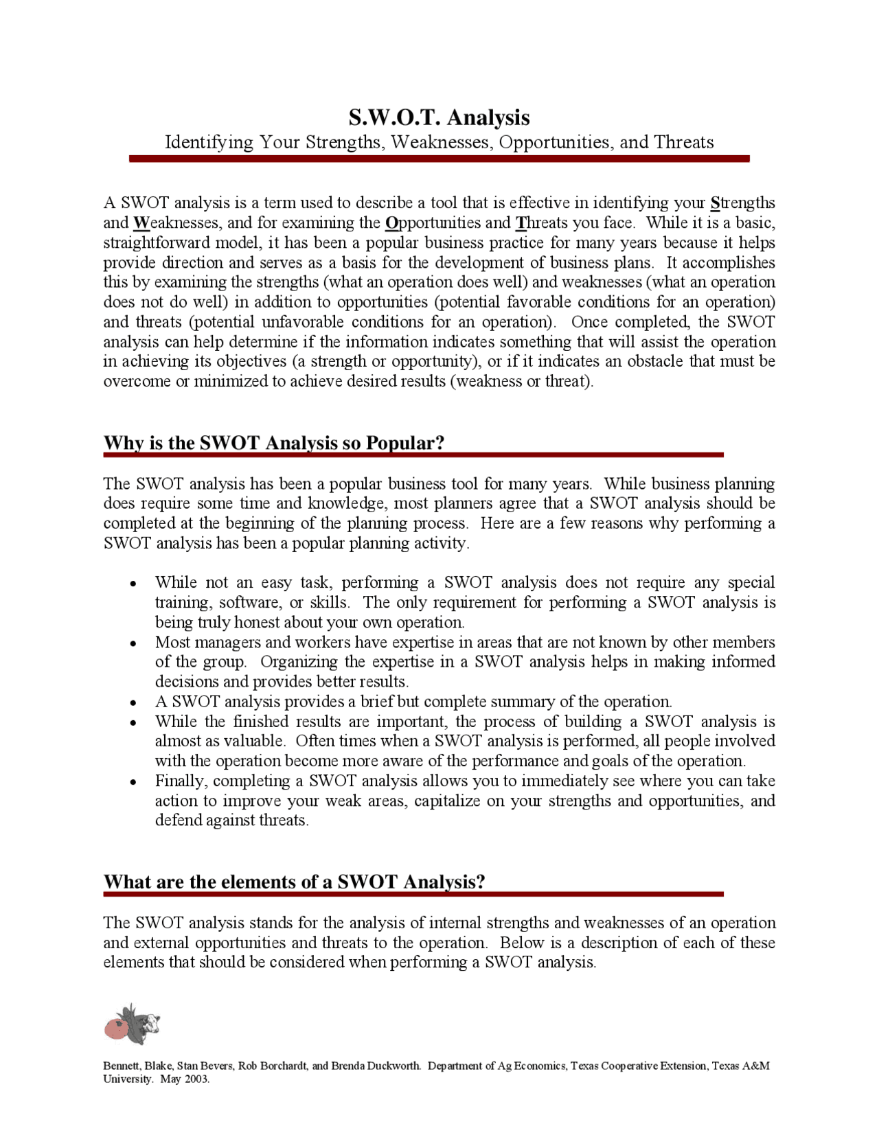 Swot Analysis Docsity