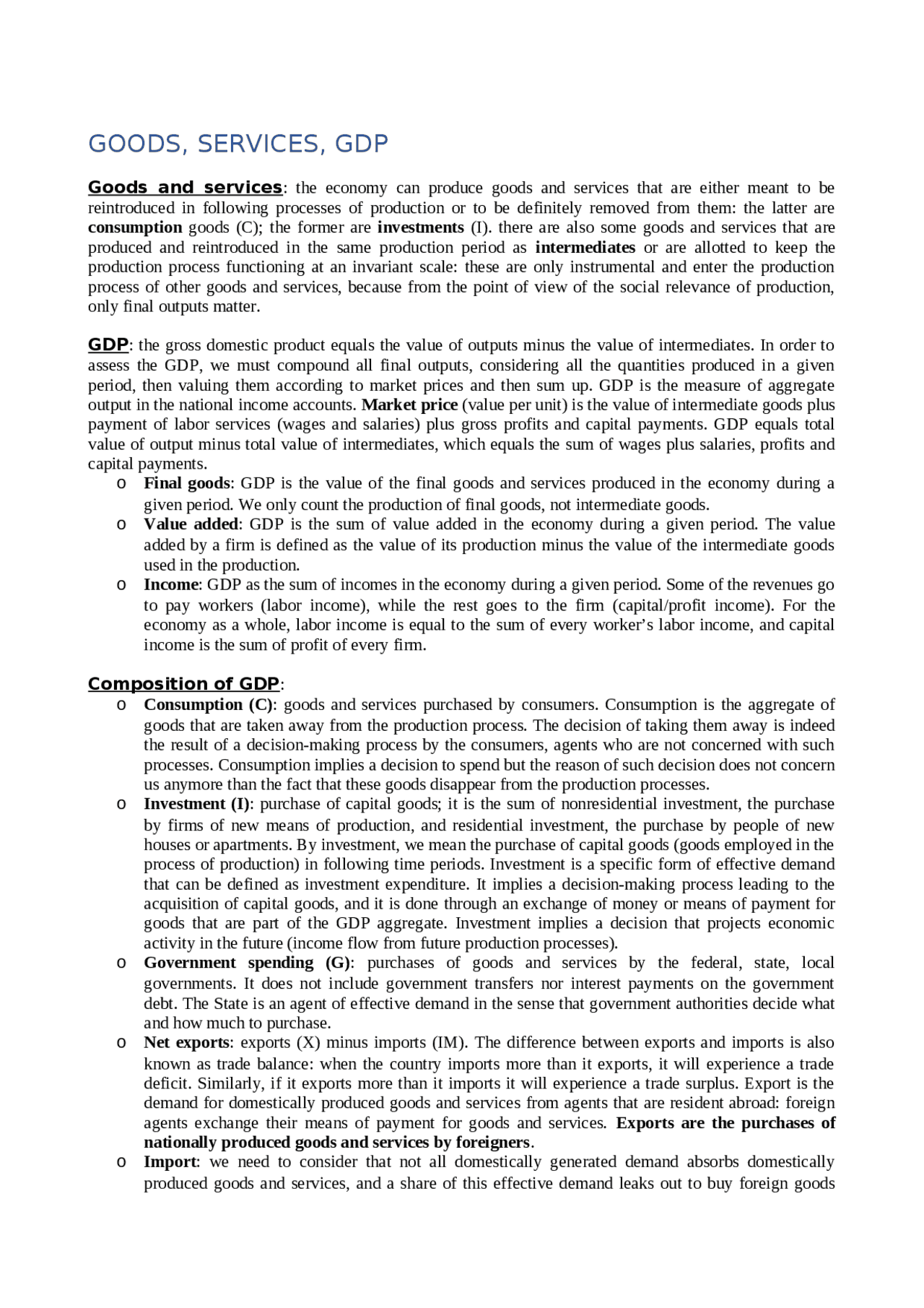 Macroeconomics Ppe Complete Exam Notes Prof Ricottilli Docsity