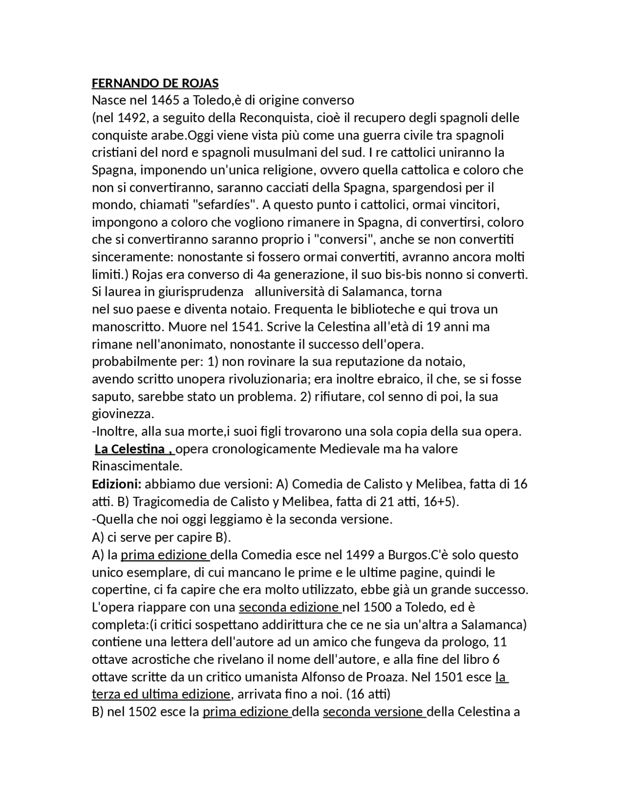 Appunti Completi Letteratura Spagnola I Prof Rubio Docsity