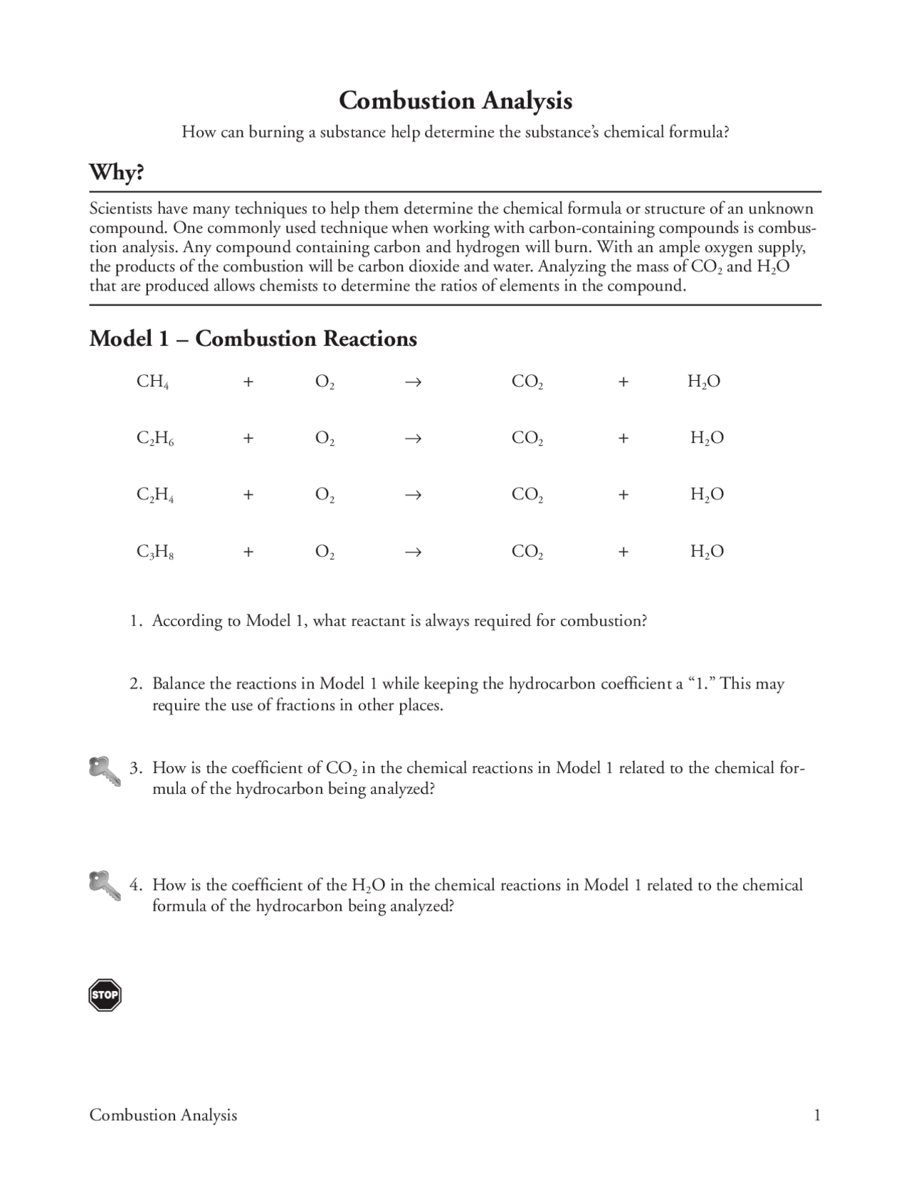 Combustion Analysis Docsity
