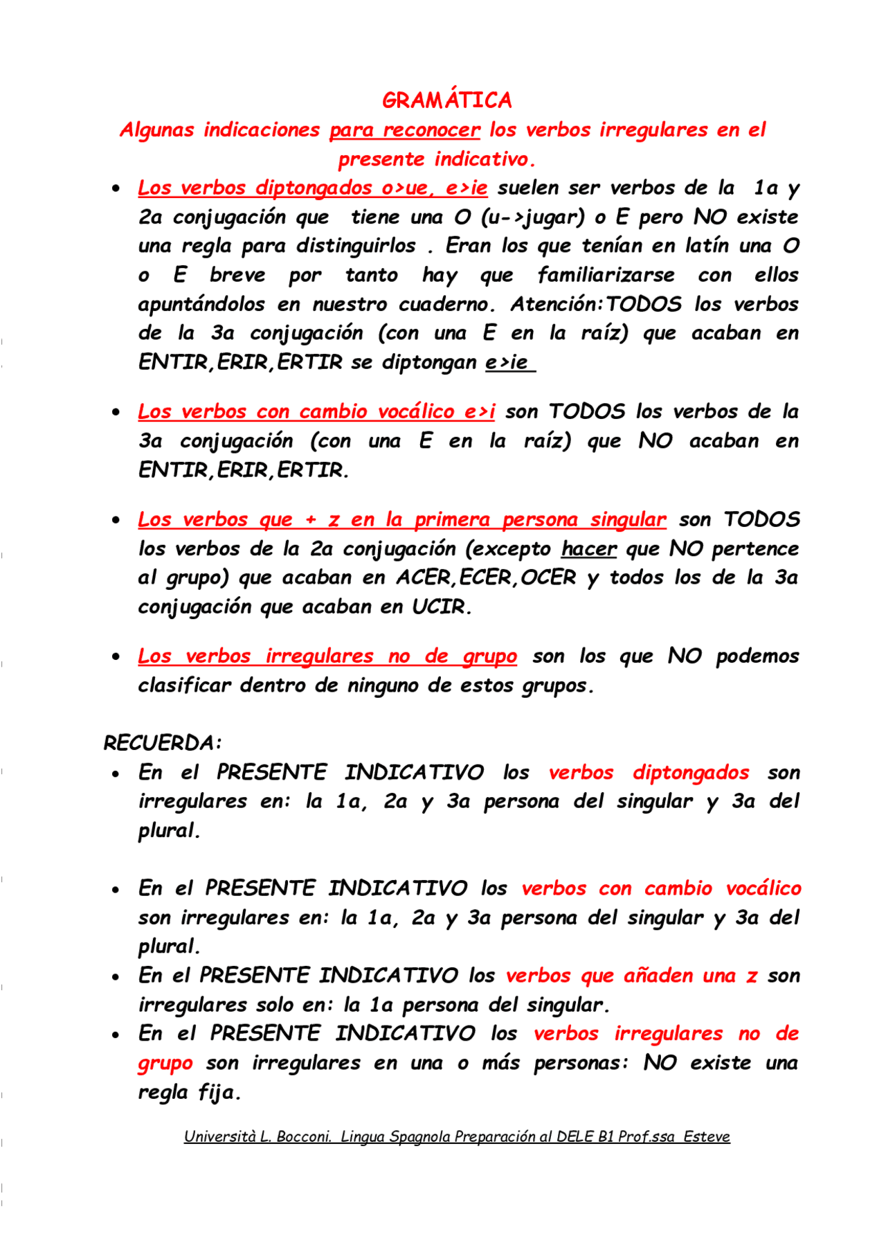 Spagnolo Dele Corso Docsity