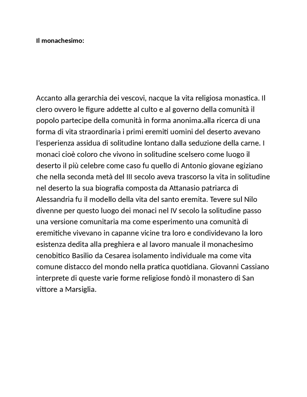 Appunti Sul Medioevo Docsity