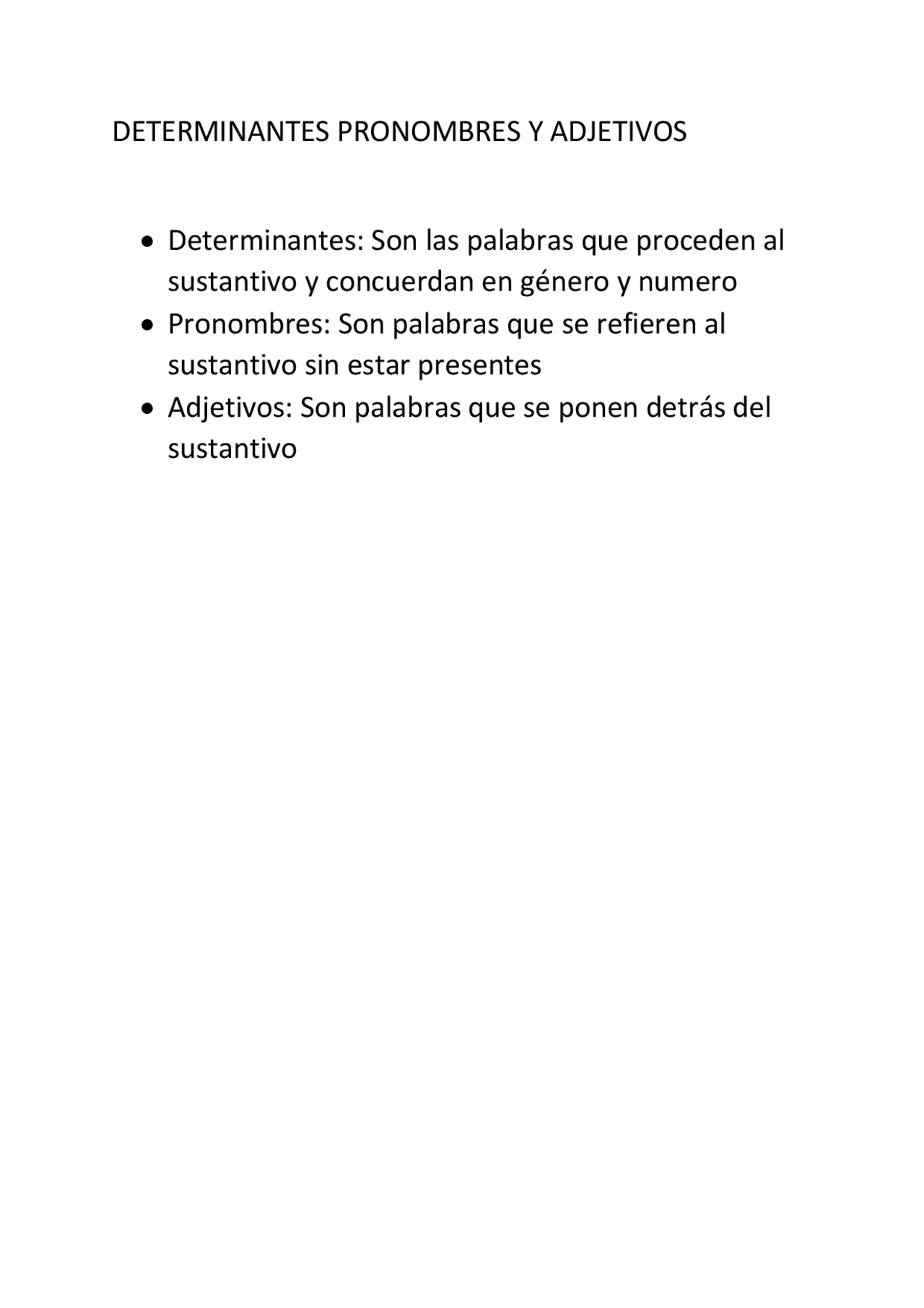 Determinantes pronombres y adjetivos | Apuntes de Lengua y Literatura ...