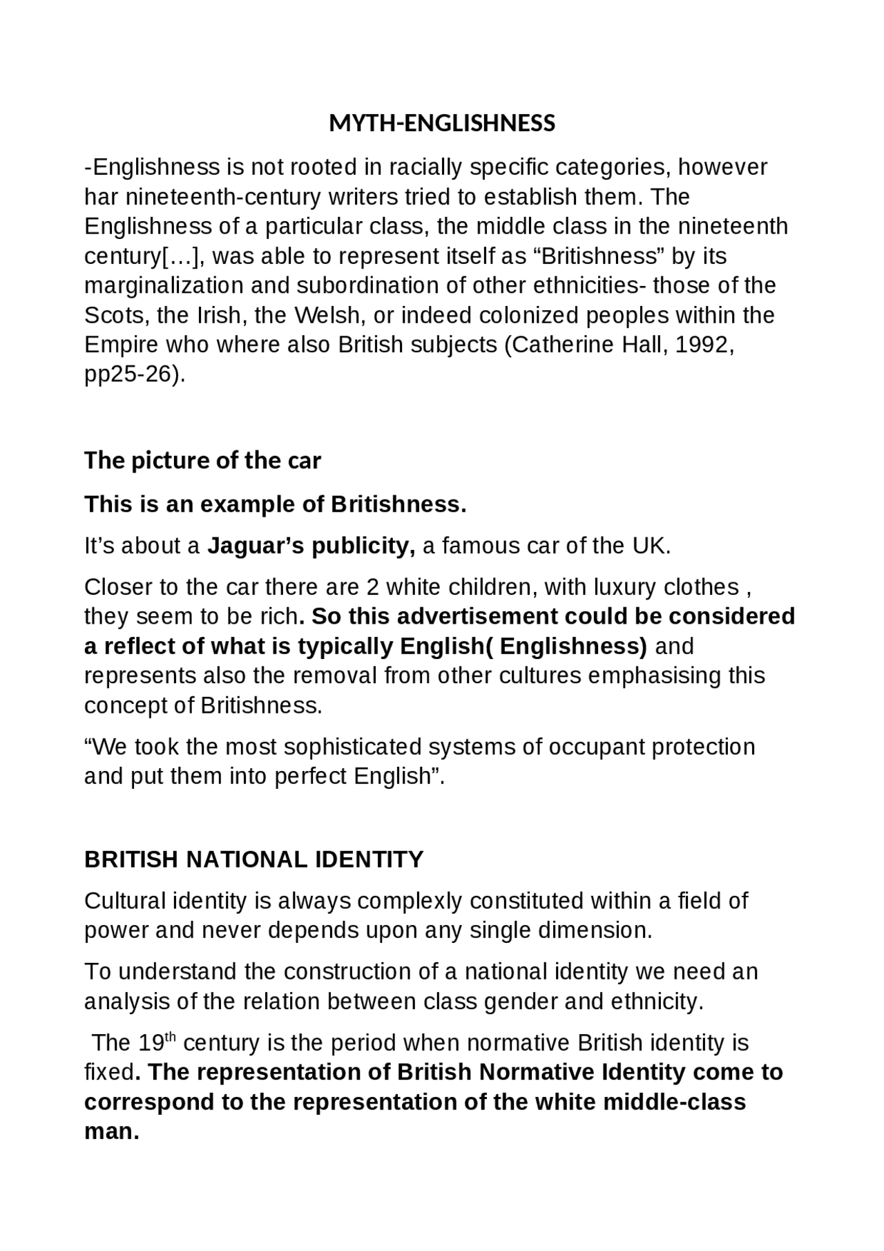 Englishness- lingua inglese - Docsity