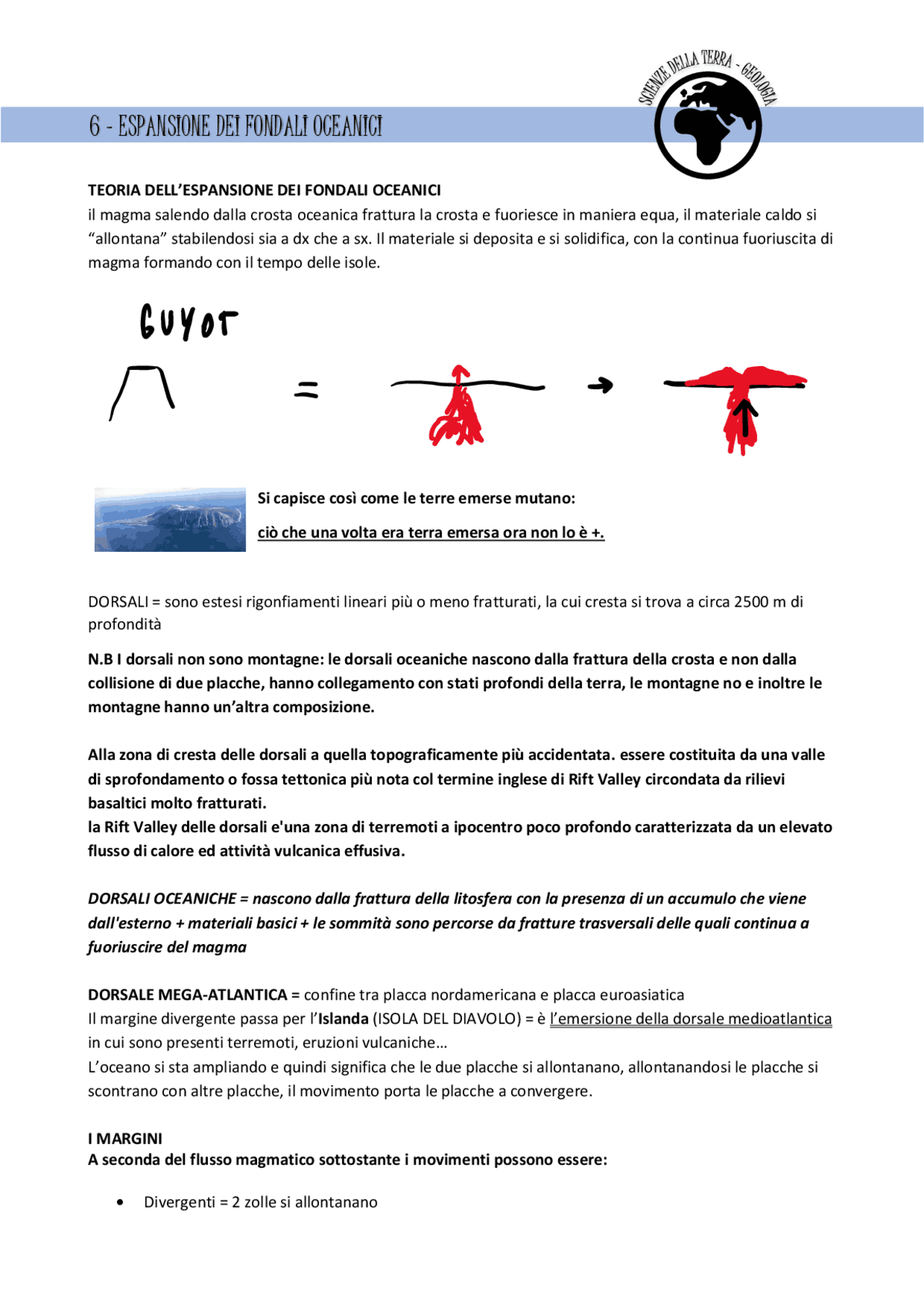 Teoria Espansione Dei Fondali Oceanici Docsity