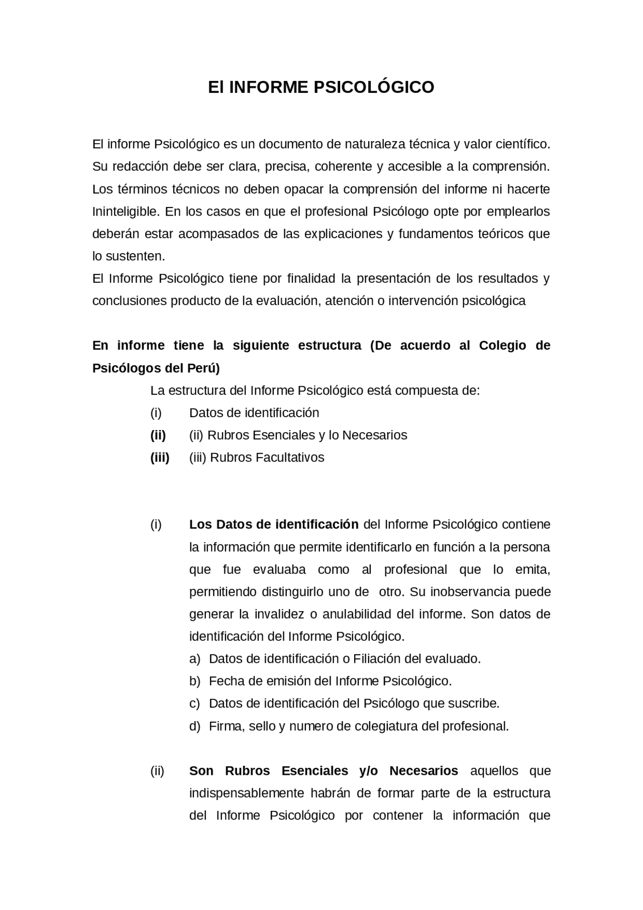 Ejemplo De Un Informe Psicologico Guías Proyectos Investigaciones