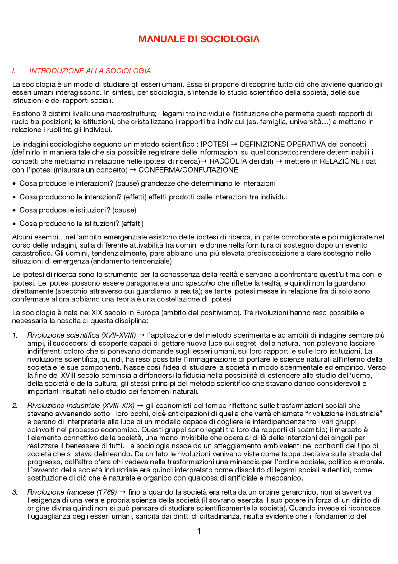 Manuale Di Sociologia Docsity