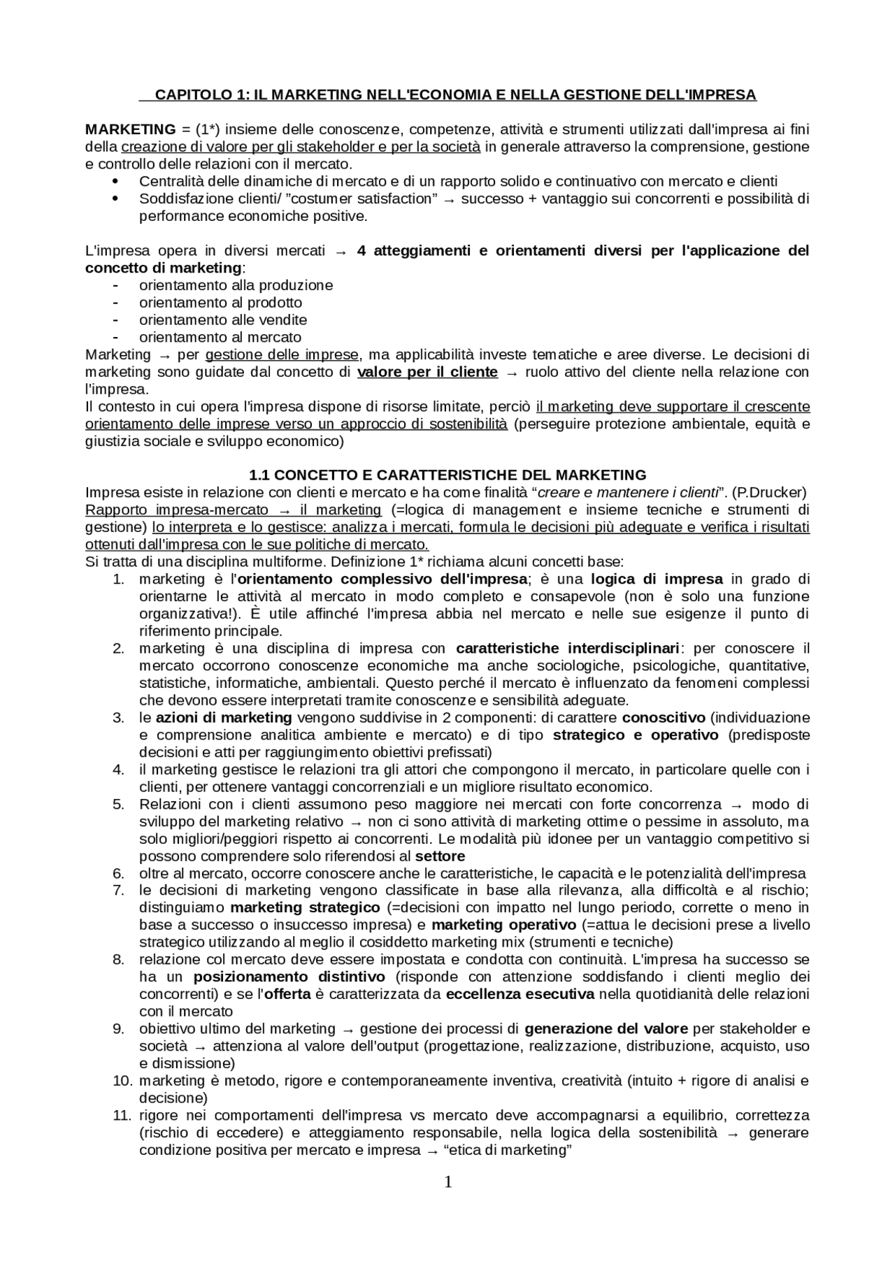 Marketing Professore Covassi Docsity