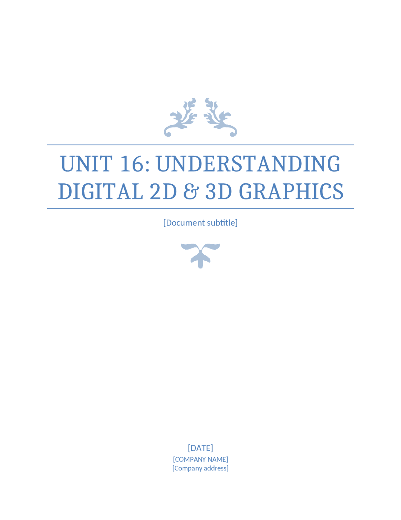 2D AND 3D Digital Graphics | Papers Digital Marketing | Docsity