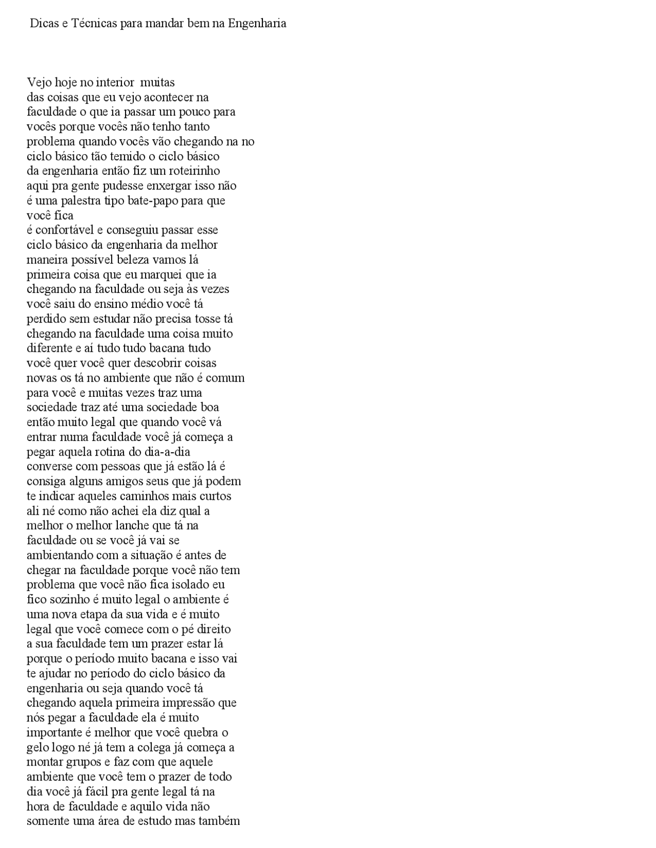 Dicas E Tecnicas De Engenharia Docsity