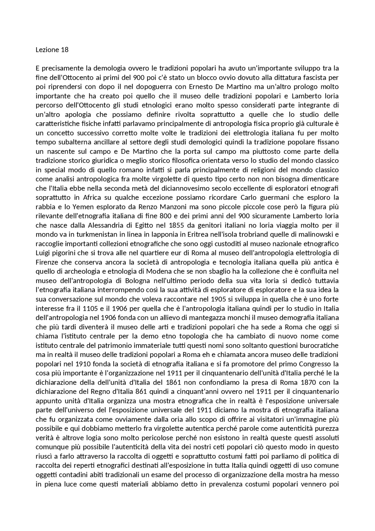 Lezione 18 Antropologia - Docsity