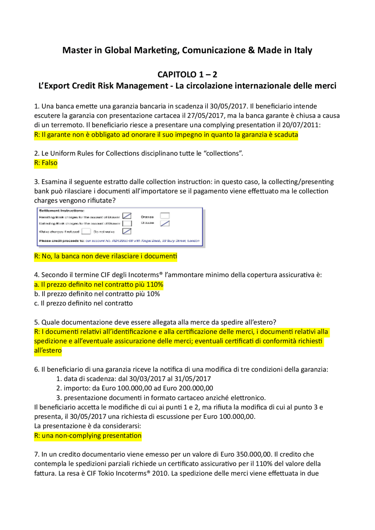 Test Marcom Risposte Test Tutti I Moduli Completi Prove Desame