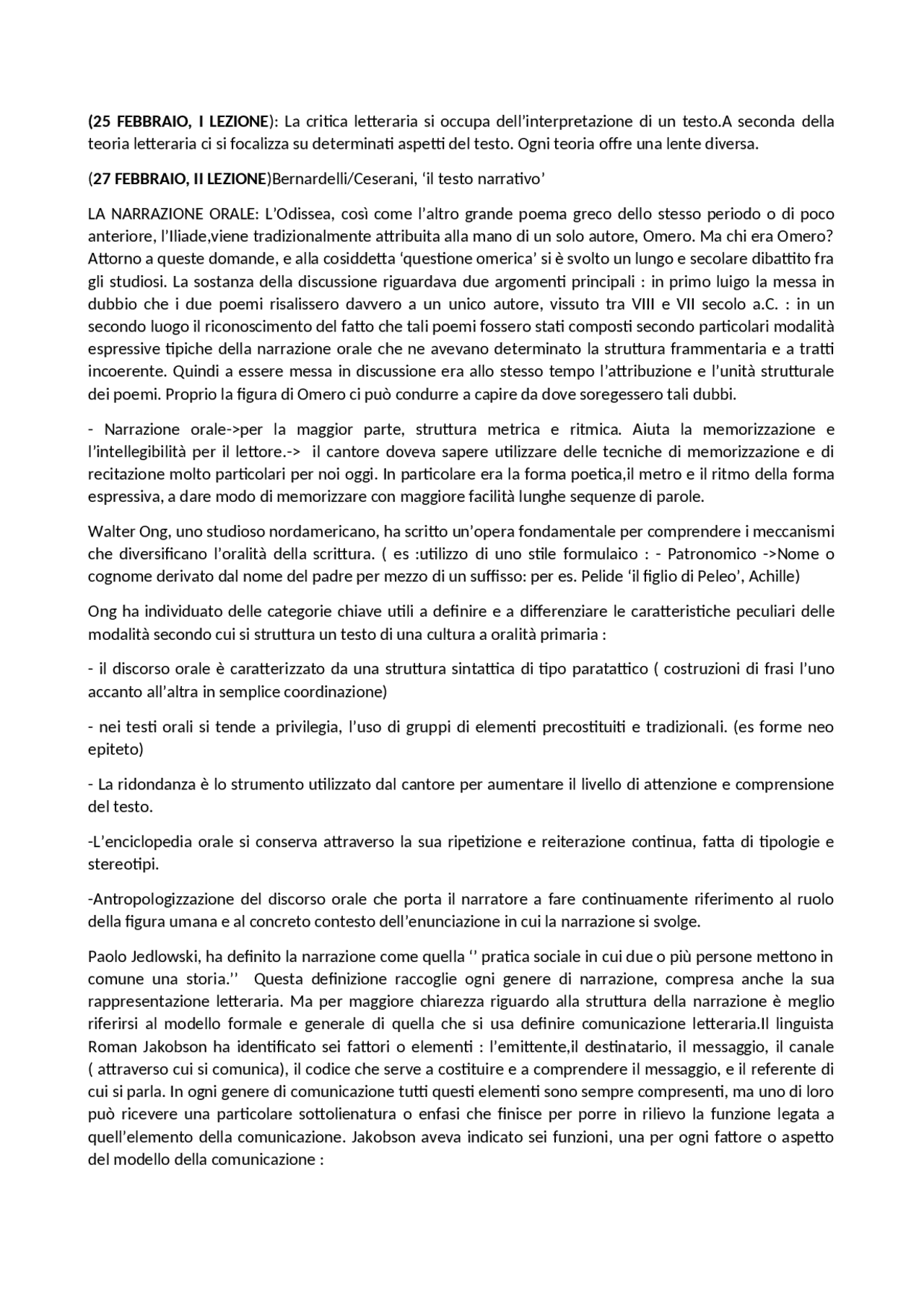 Appunti Critica Letteraria Docsity
