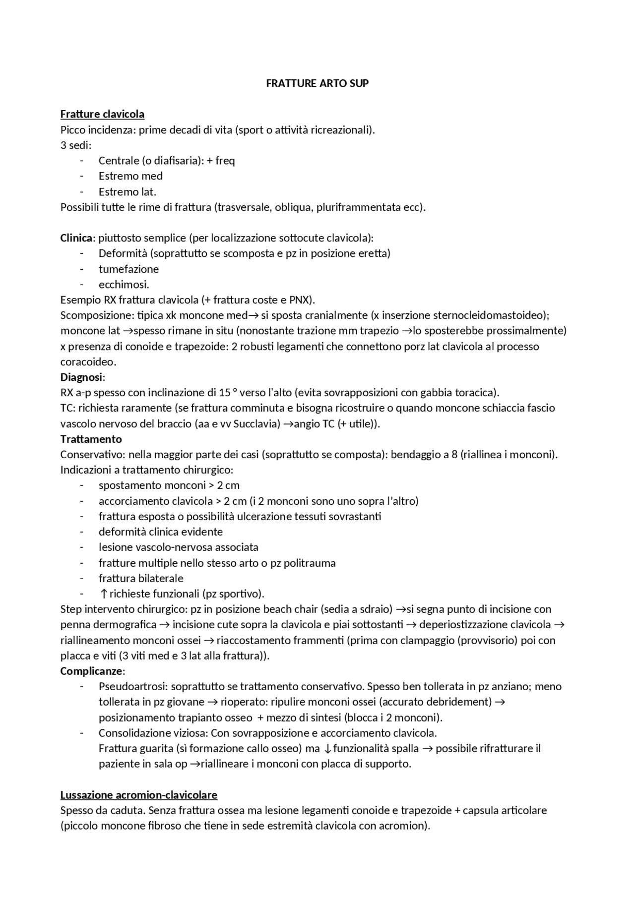 Riassunti Ortopedia Docsity
