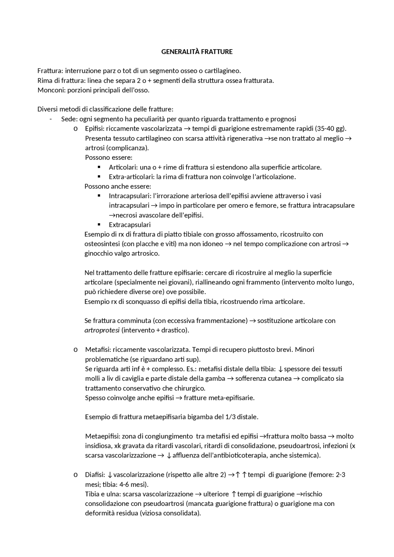 Riassunti Ortopedia Docsity