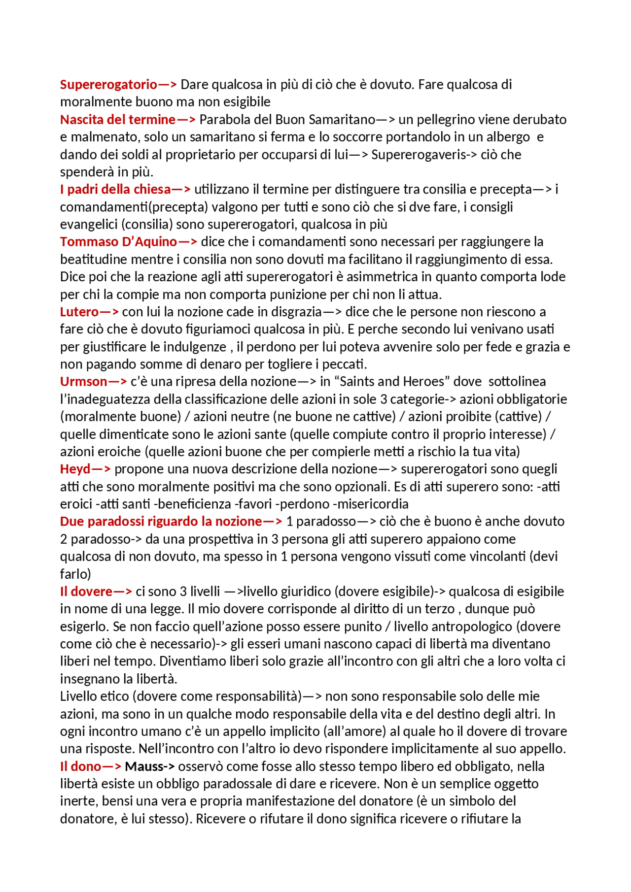 Massimo Necessario E Supererogatorio Docsity