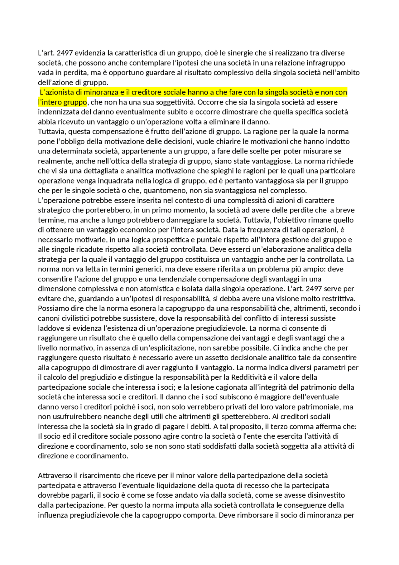 Appunti Su Gruppi Di Società Docsity