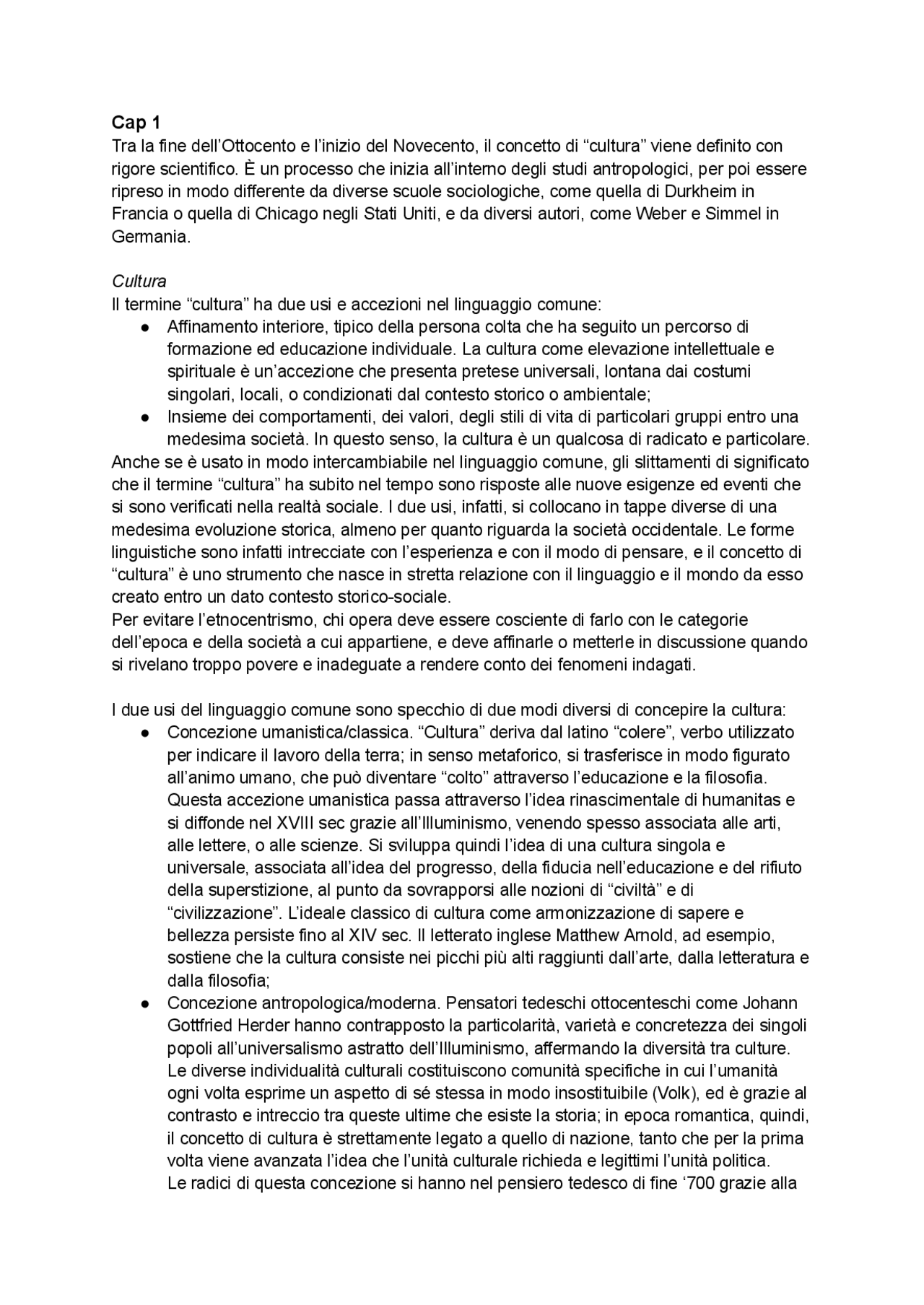 Sociologia Dei Processi Culturali Sciolla E Torrioni Riassunto Docsity